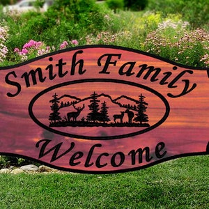 Custom Carved Wood Sign - Rustic Plaque Personalized Aromatic Cedar ...