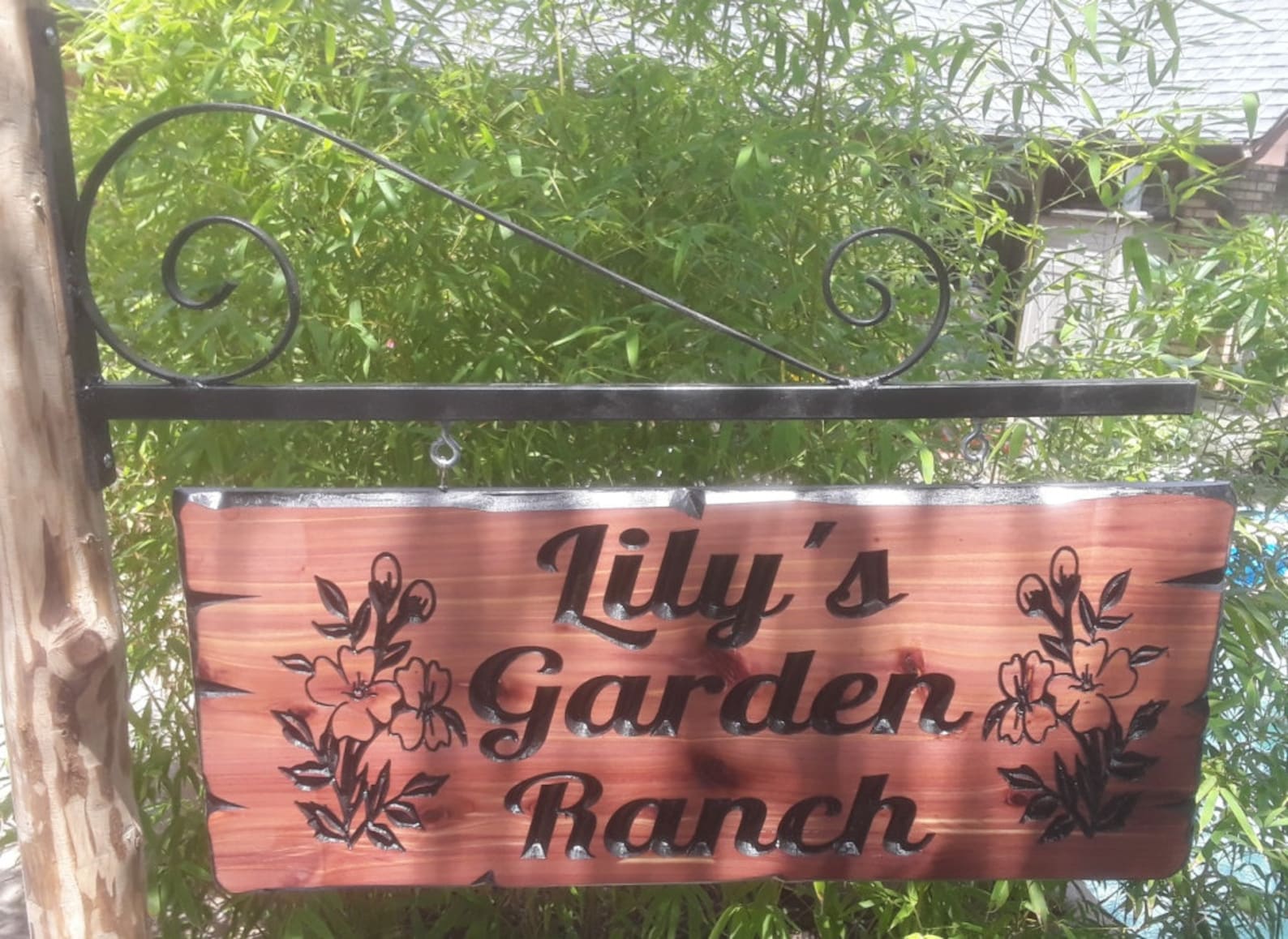 Metal Sign Hanger Bracket 24" Display Holder for Home, Yard or Business ...