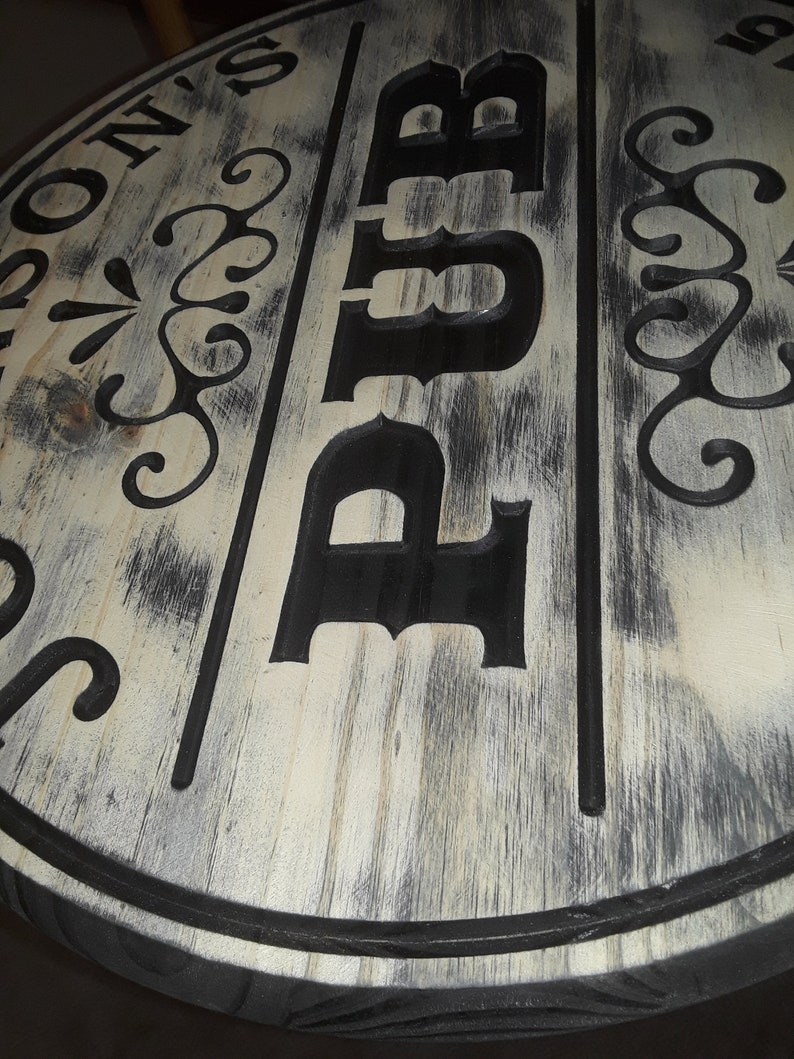 Custom Carved Bar Sign Personalized Pub Sign Round Wood - Etsy