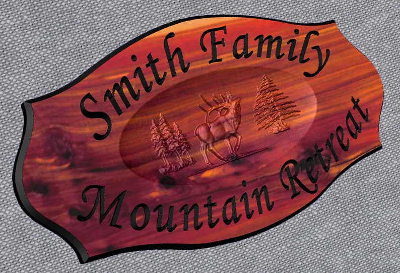 Personalized Custom 3d Relief Carved Cedar Sign Rustic With - Etsy