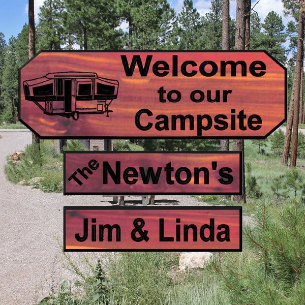 Wood Camping Sign - Etsy