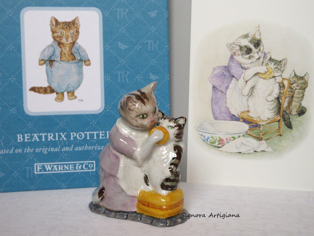 Statuette Tabitha Twitchit and Miss Moppet. Beatrix Potter - Etsy