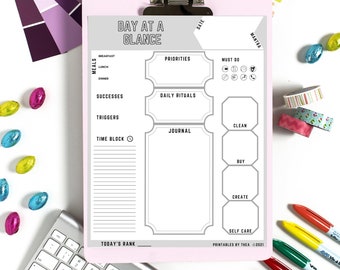 Printable Daily Self-isolation Planner - Etsy