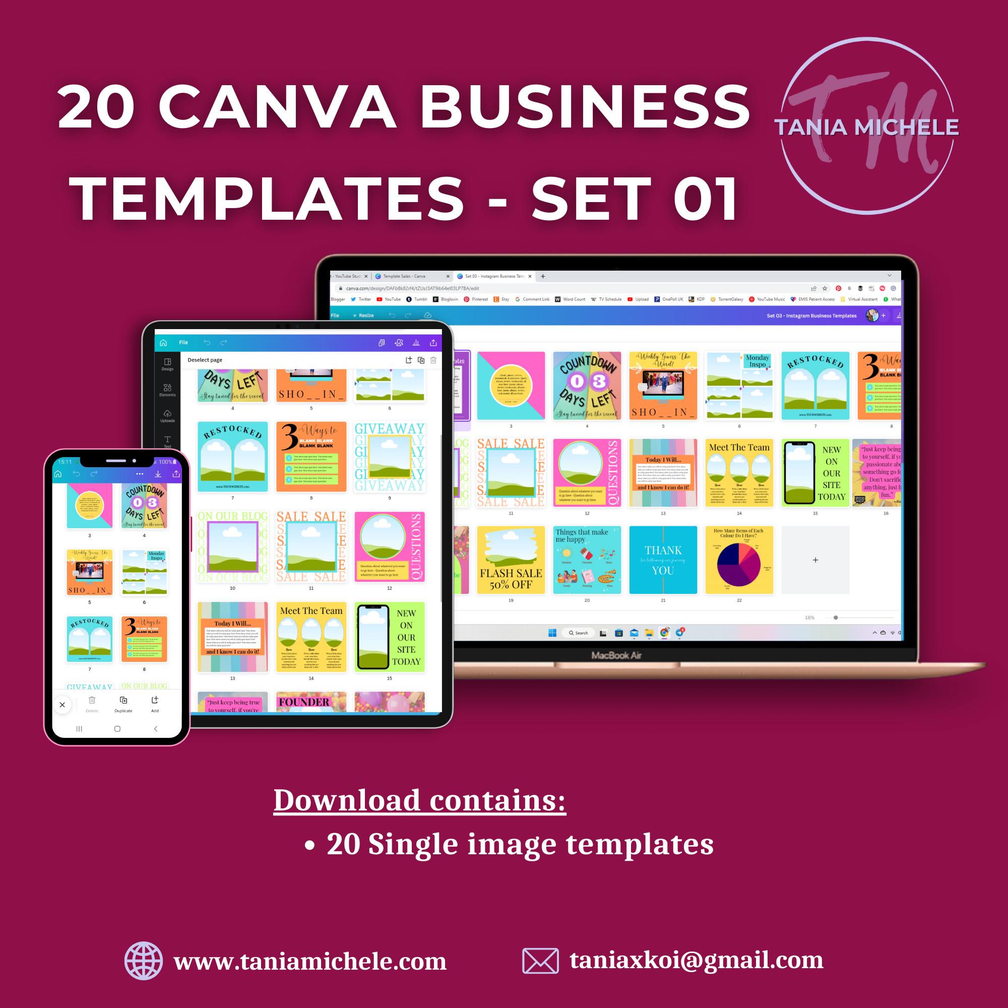 20 Canva Templates for Businesses Small Business UK Static Images ...