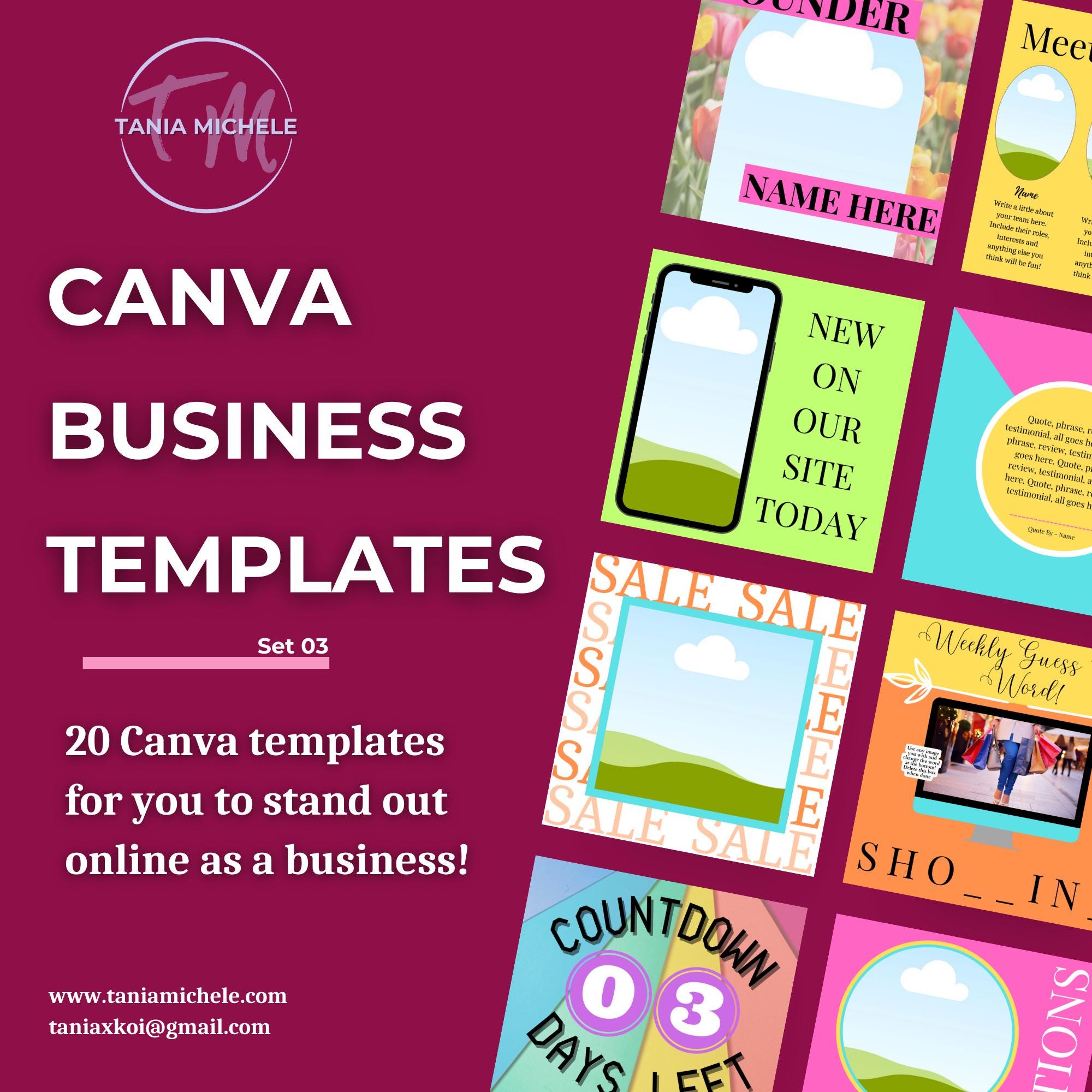 20 Canva Templates for Businesses Small Business UK Static Images ...