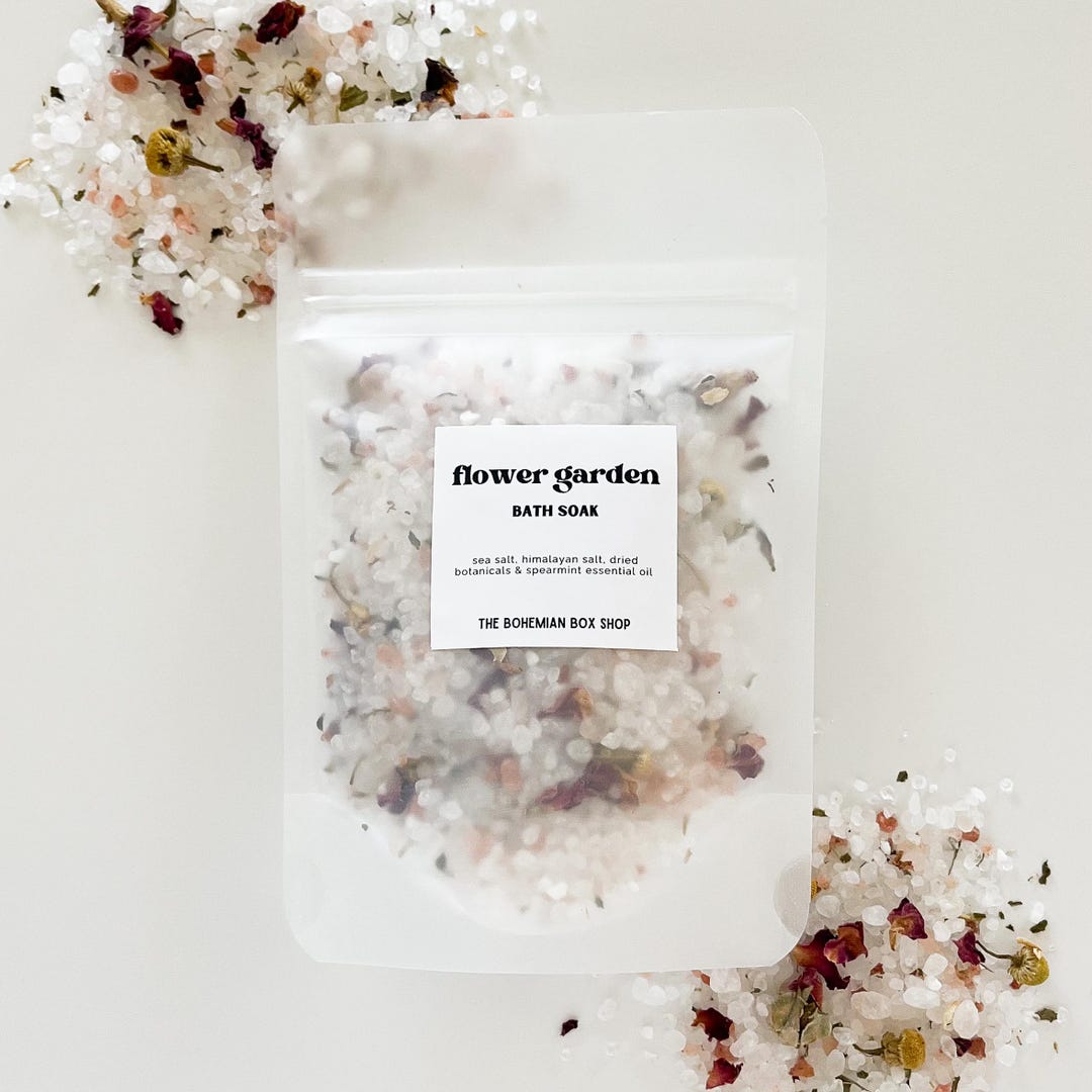 Flower Garden Bath Soak Packet - Flower Garden - Floral Bath Salts ...