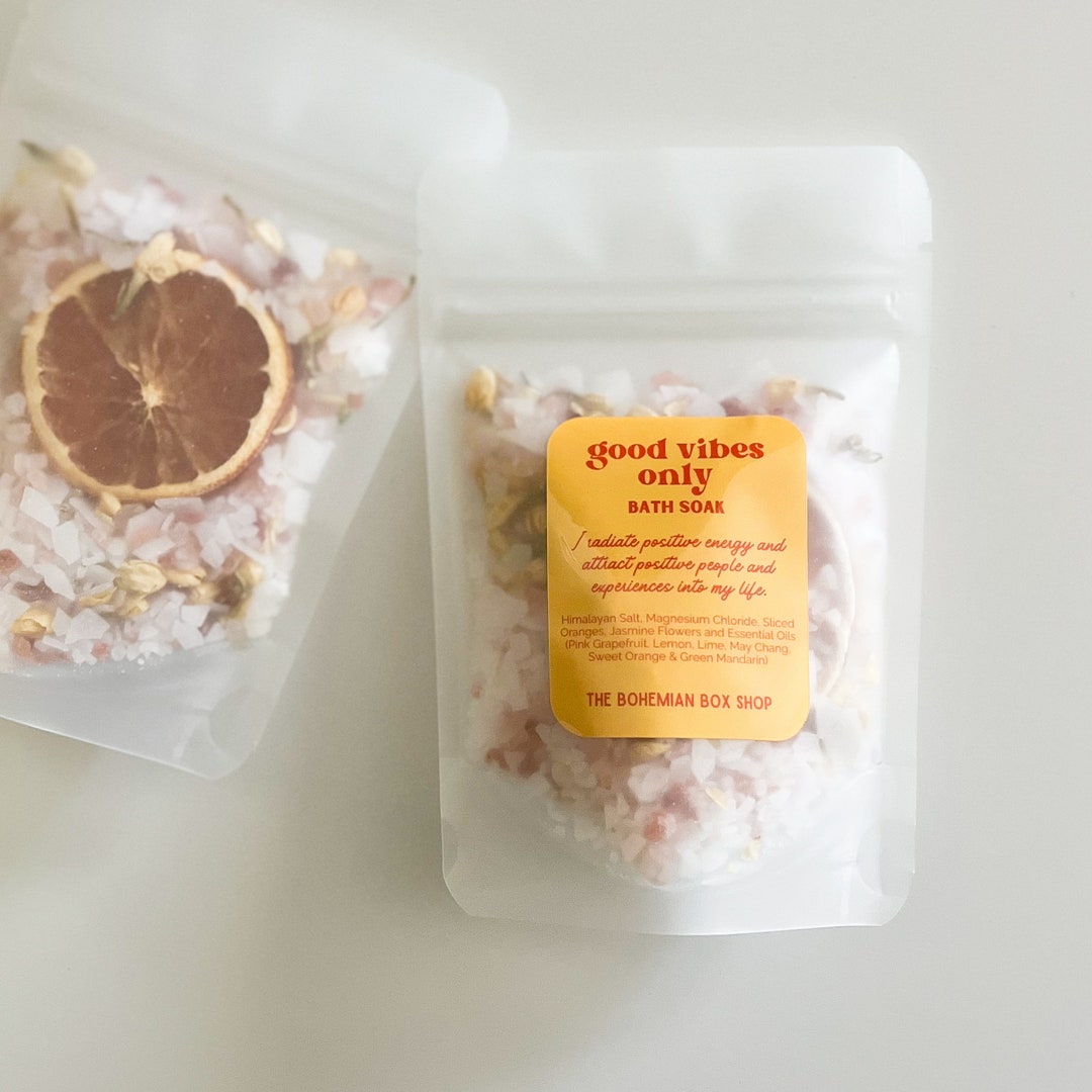 Good Vibes Only Bath Soak With Affirmation / Bath Salts for Attracting ...