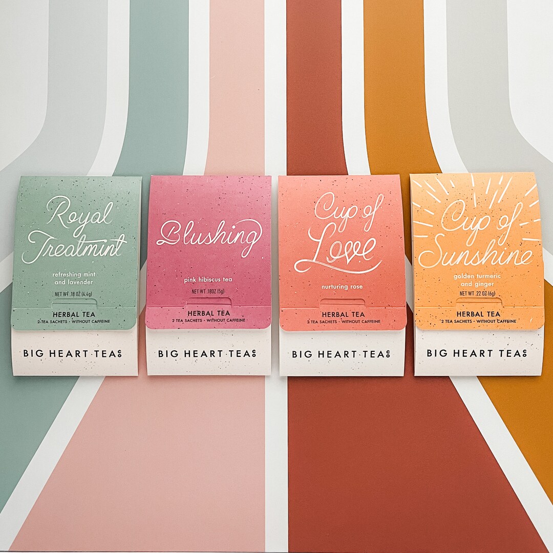 Assorted Tea Samplers / Big Heart Tea Co 2 Tea Sachet Sampler / Choose ...