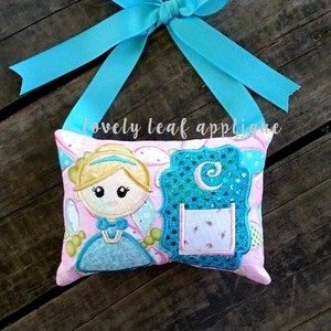 DIGITAL ITEM: Blue Princess Inspired Tooth Fair Pillow ITH Designs - Etsy