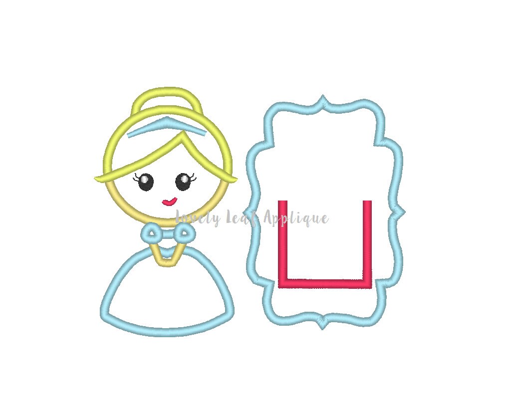 DIGITAL ITEM: Blue Princess Inspired Tooth Fair Pillow ITH Designs - Etsy