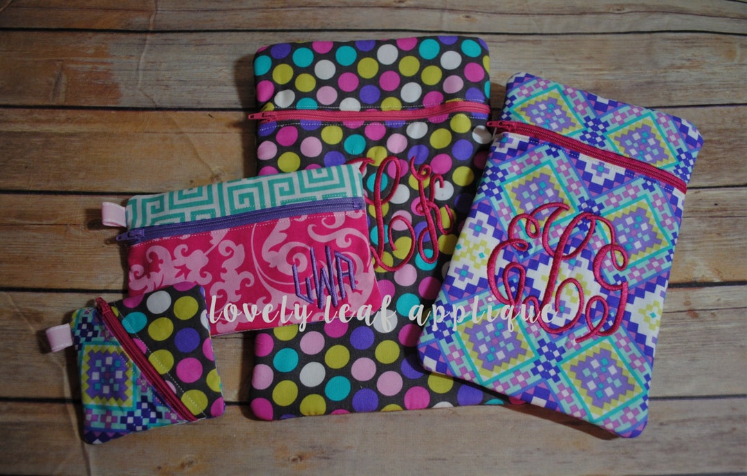 DIGITAL ITEM: ITH Zipper Pouch Embroidery Design Set 2 - Etsy