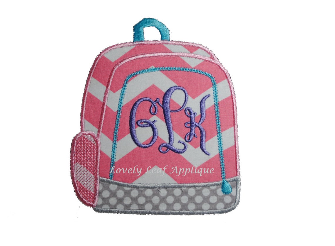 DIGITAL ITEM: Backpack Applique Design 4x4 and 5x7 - Etsy