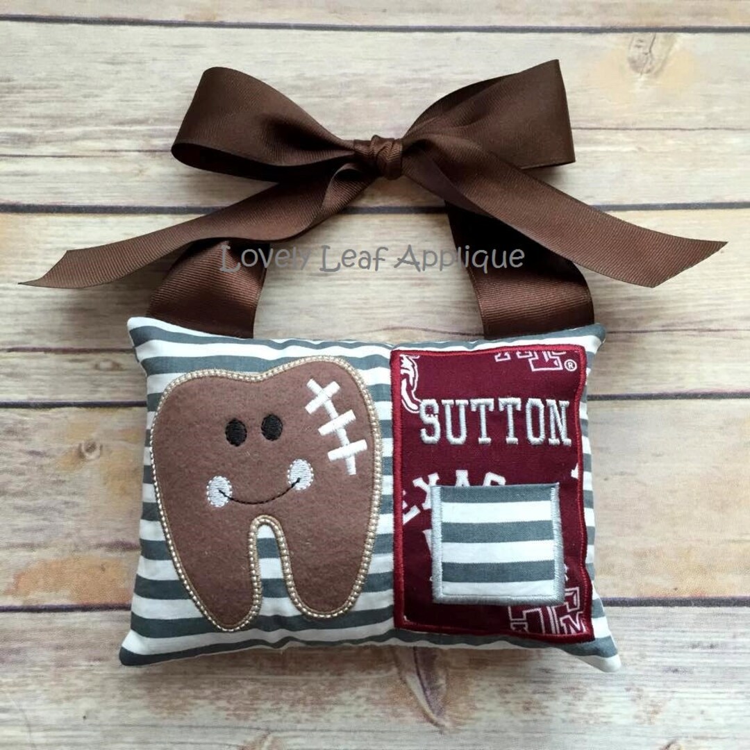 DIGITAL ITEM: 5x7 Football Tooth Pillow ITH Design - Etsy