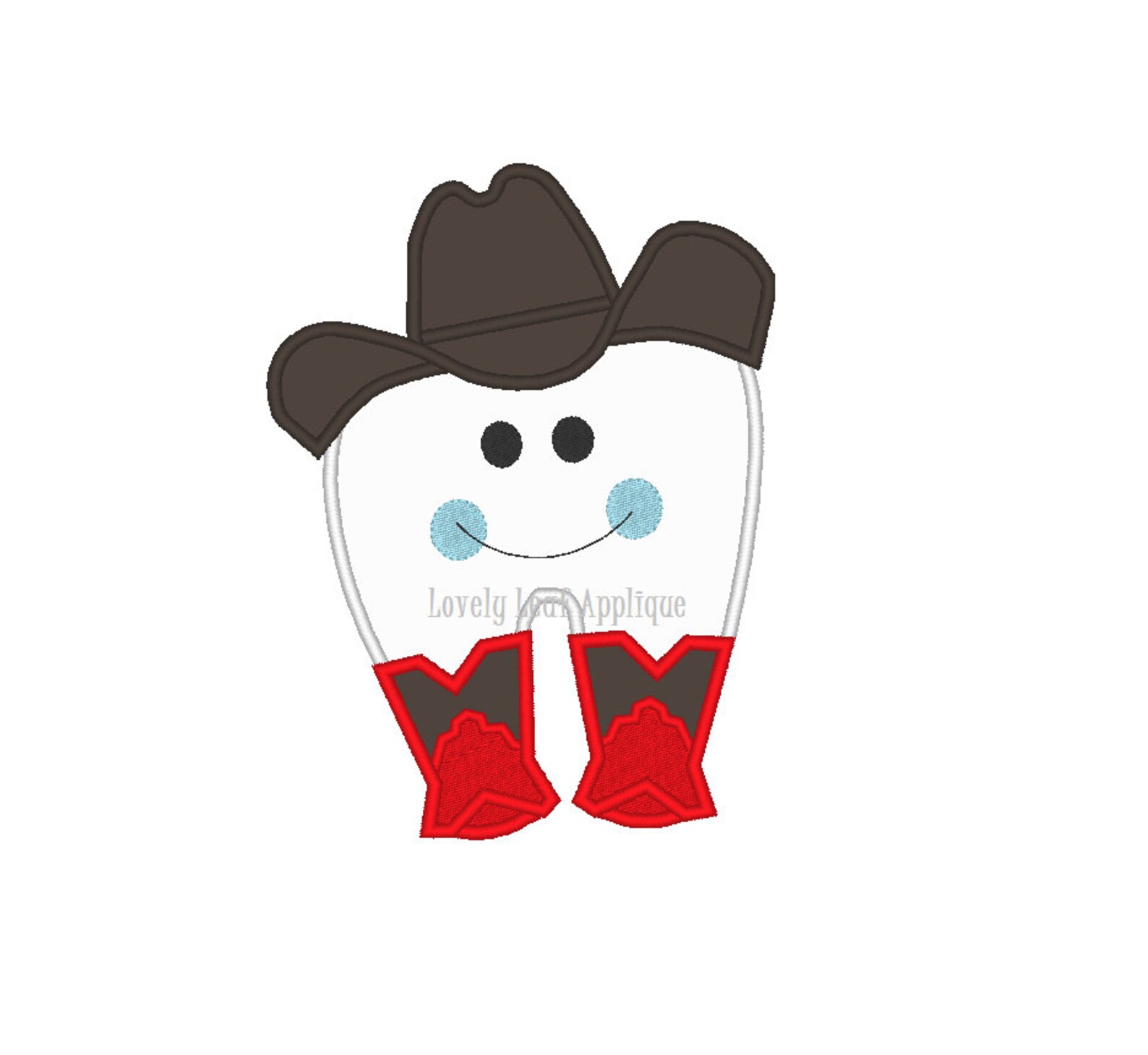 DIGITAL ITEM: Cowboy Tooth Applique Design | Etsy