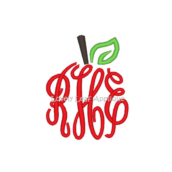 Apple Monogram - Etsy