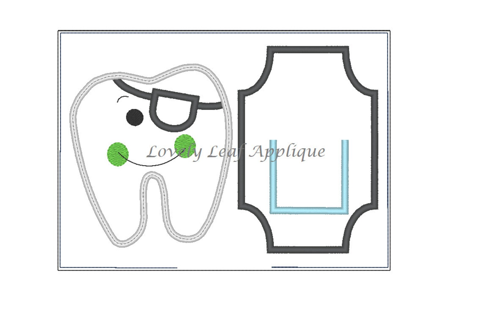 DIGITAL ITEM: 5x7 Pirate Tooth Fairy Pillow ITH Design | Etsy