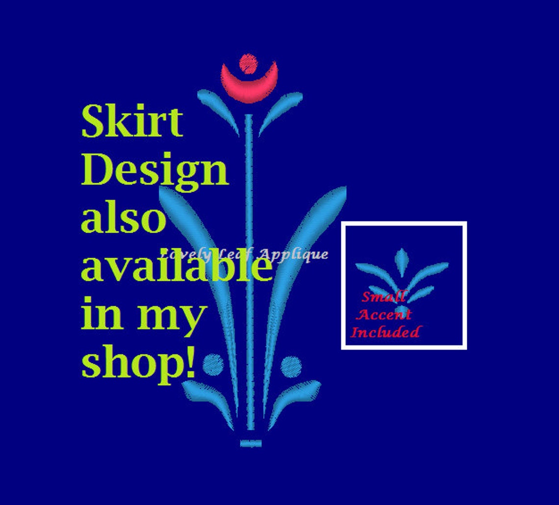 Anna Blue Dress Embroidery Design - Etsy