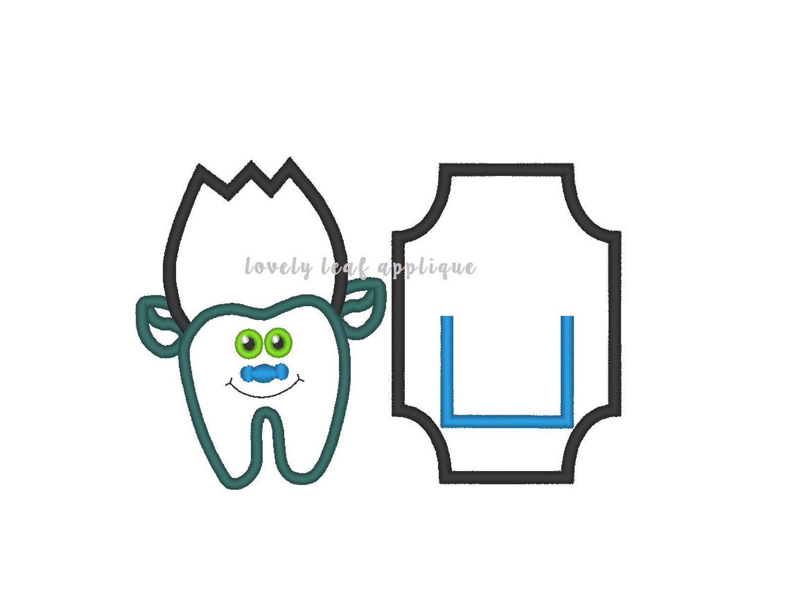 DIGITAL ITEM: 5x7 Troll Boy Tooth Pillow ITH Embroidery Design | Etsy