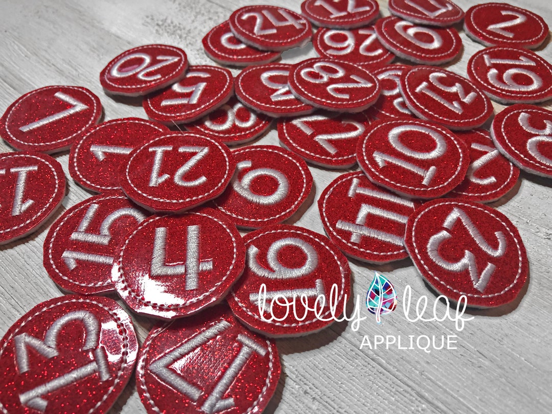 DIGITAL ITEM: In-the-hoop Number Felties 1.25in Embroidery Design Only ...