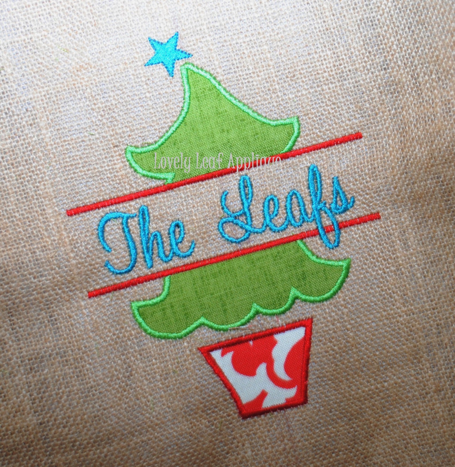 DIGITAL ITEM: Split Christmas Tree Applique Design 4 SIZES - Etsy