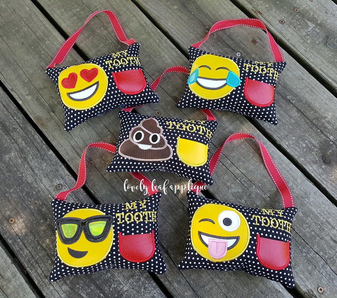 DIGITAL ITEM: 5x7 Design Set of 5 Emo Faces ITH Tooth Fairy Pillow ...