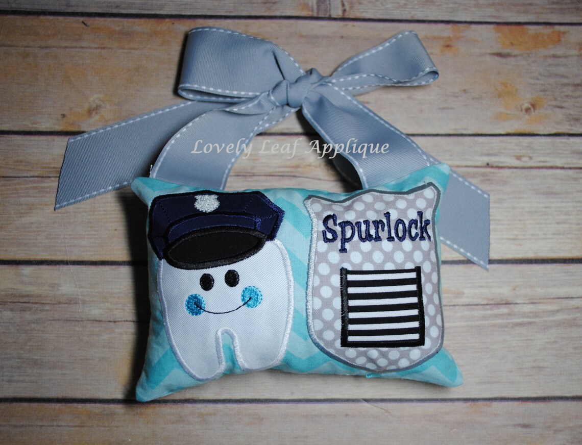 DIGITAL ITEM: Police Tooth Fairy Pillow ITH Design 5x7 Hoop - Etsy