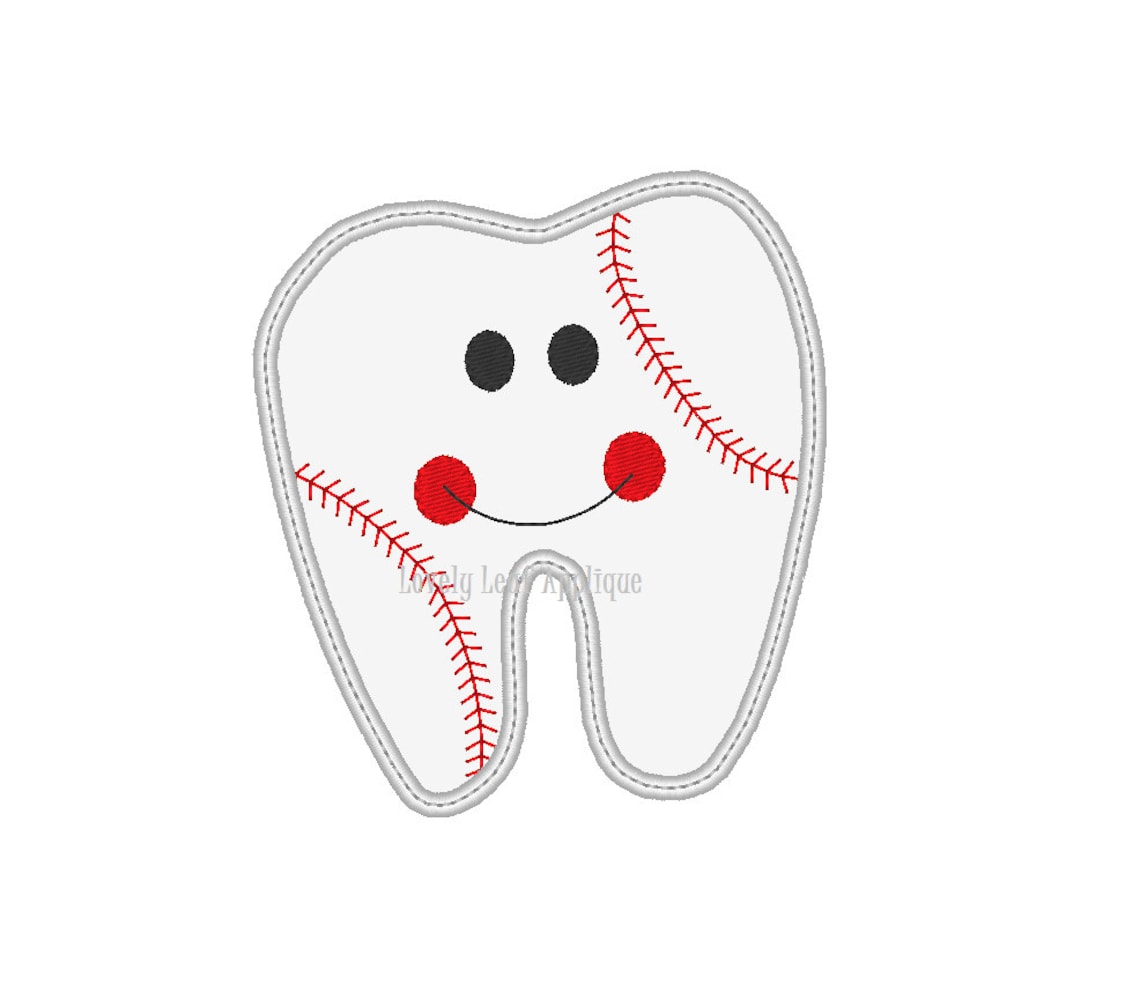 DIGITAL ITEM: Baseball Tooth With Pocket Applique Design - Etsy