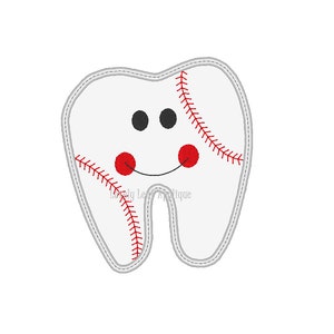 DIGITAL ITEM: Baseball Tooth With Pocket Applique Design - Etsy