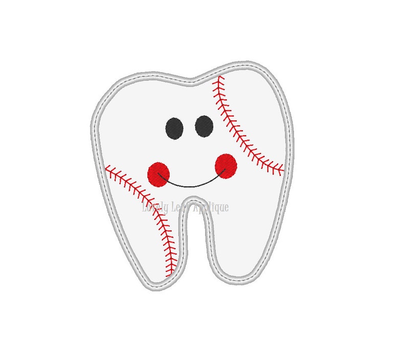 DIGITAL ITEM: Baseball Tooth With Pocket Applique Design | Etsy