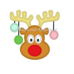 DIGITAL ITEM: Reindeer With Ornaments Applique Design 4x4 and 5x7 - Etsy