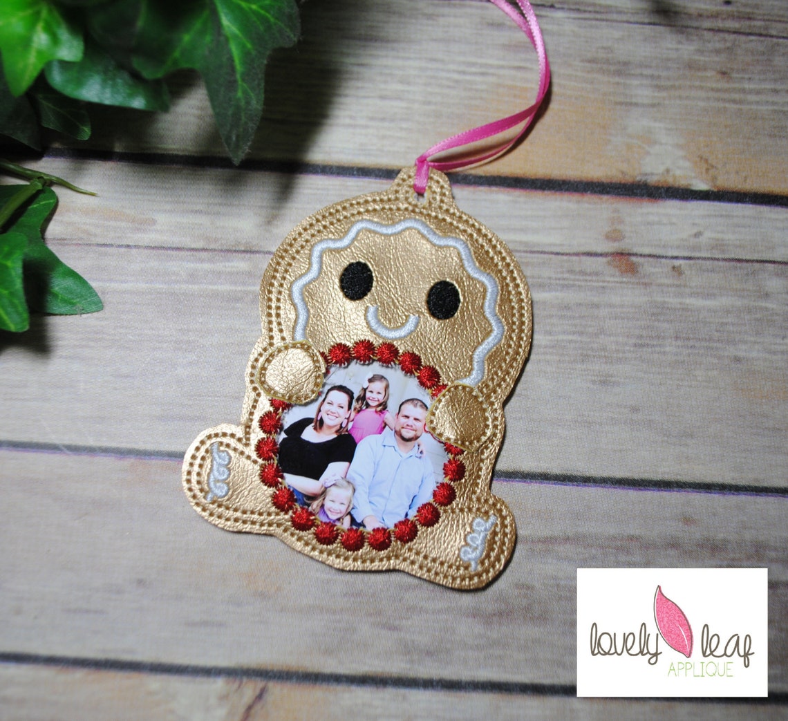 DIGITAL ITEM: Gingerbread Picture Frame Ornament in the Hoop - Etsy
