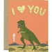 T-rex Dinosaur Love Card - "i Love You This Much" - ID: LOV137 - Etsy