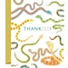 Colorful Snakes Thank You Card - "thanksss!" - ID: TY331 - Etsy