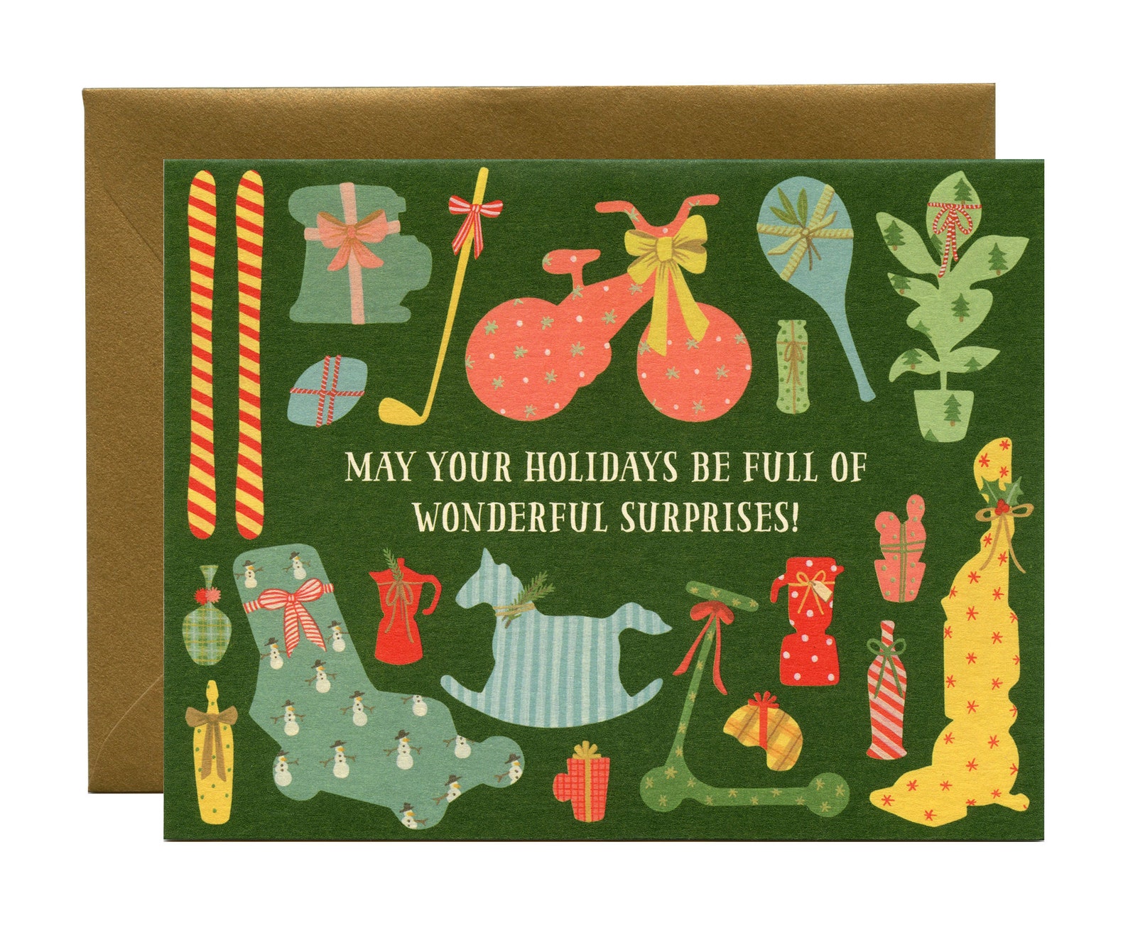 Christmas Presents Holiday Card - "may Your Holidays Be Full of ...