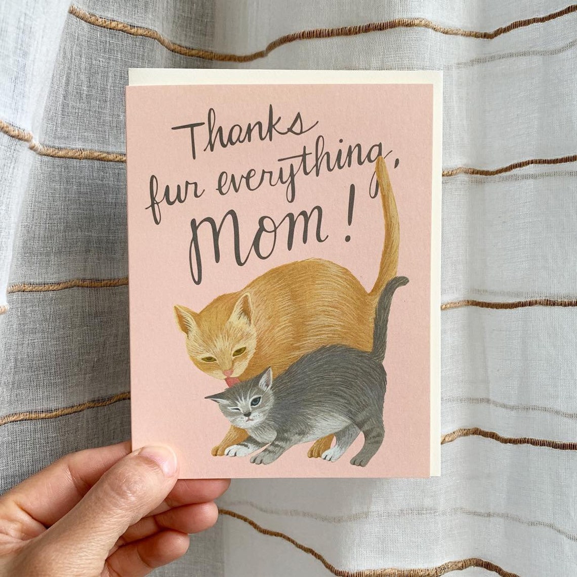 Mama & Baby Cat Mother's Day Card thanks Fur - Etsy