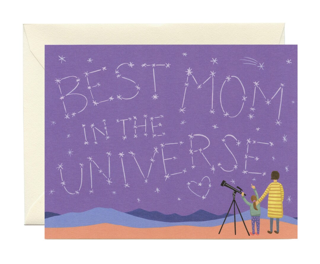Universe Mom Mother's Day Card best Mom in the - Etsy