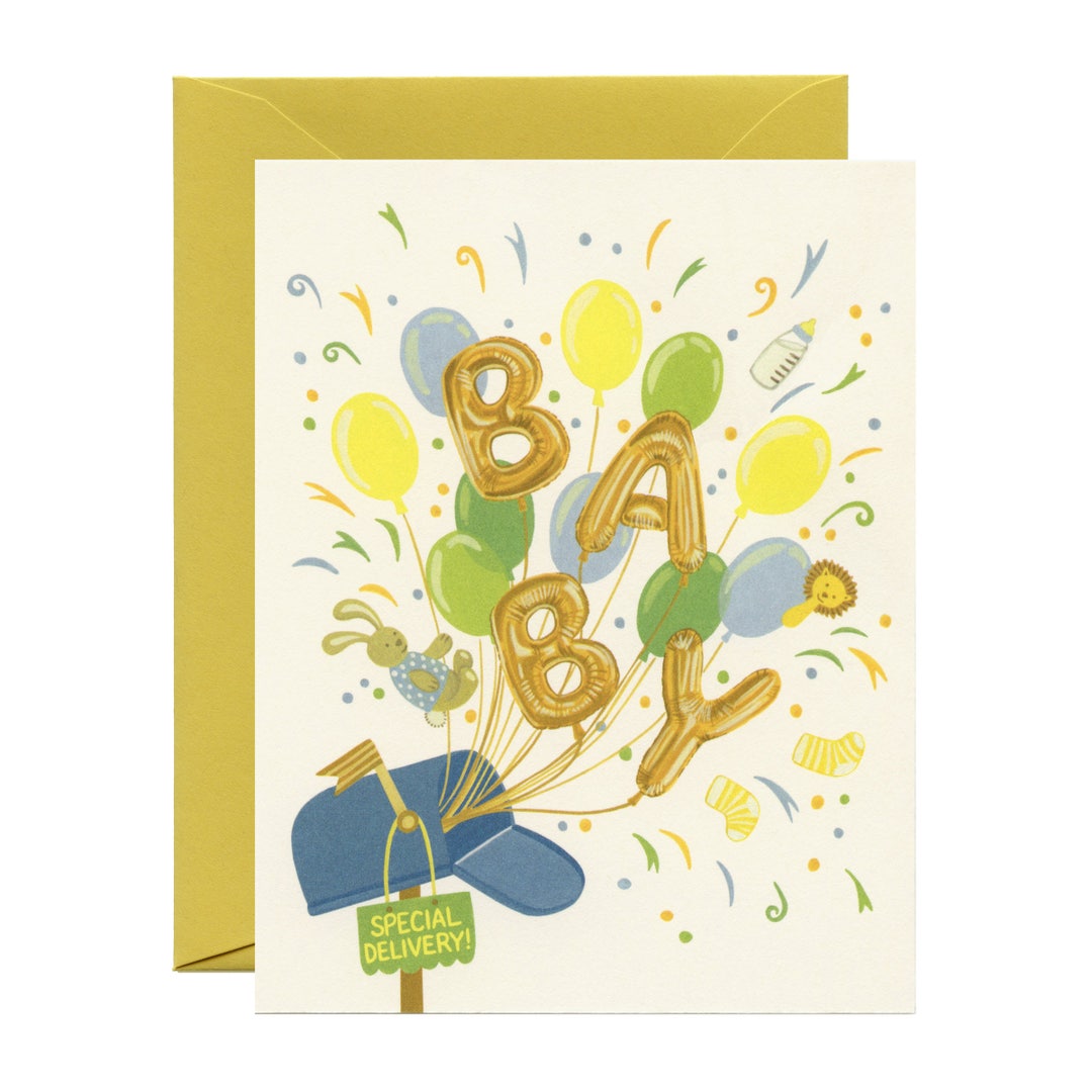 New Baby Special Delivery Card baby Special Delivery ID: BAB135 - Etsy