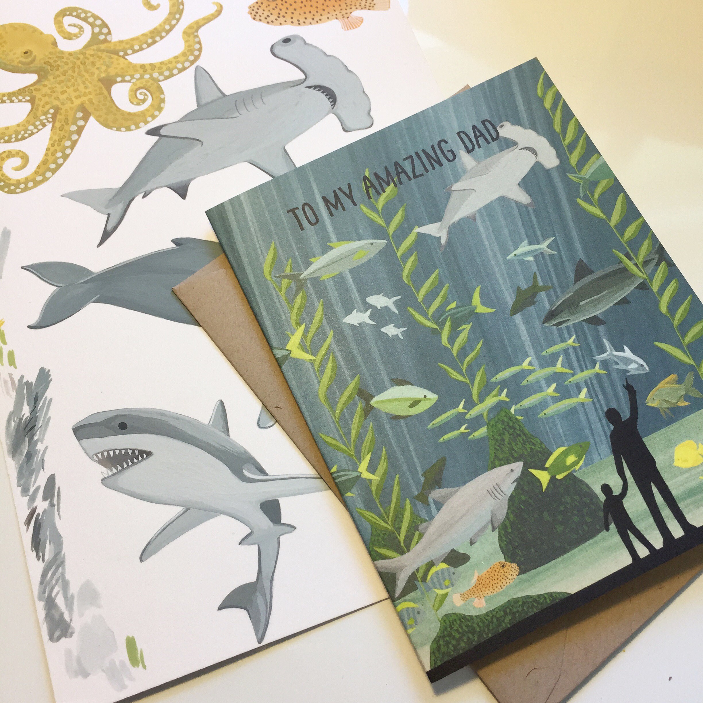 Aquarium Father's Day Card to My Amazing Dad - Etsy