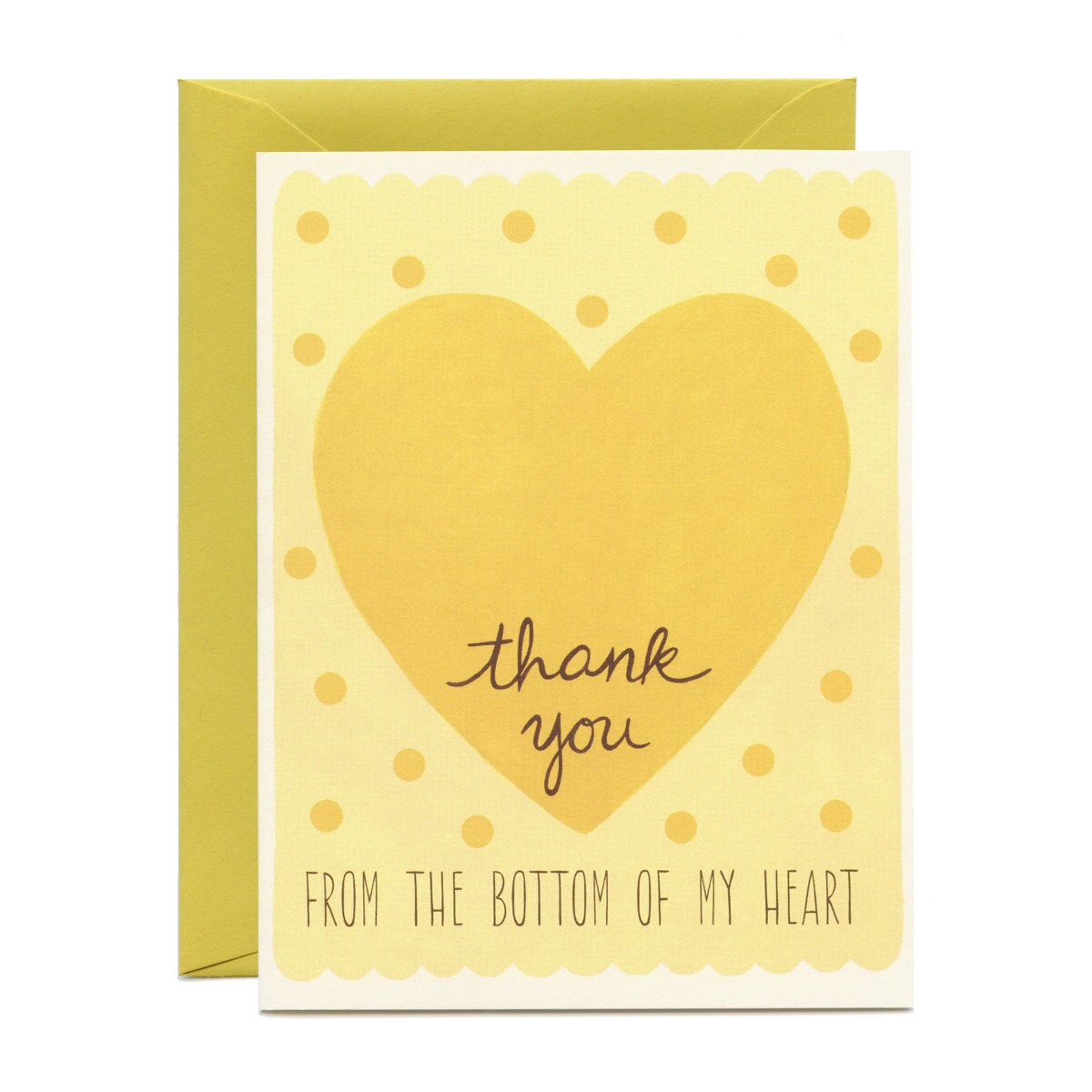 Bottom Of My Heart Thank You Card Thank You From The Etsy