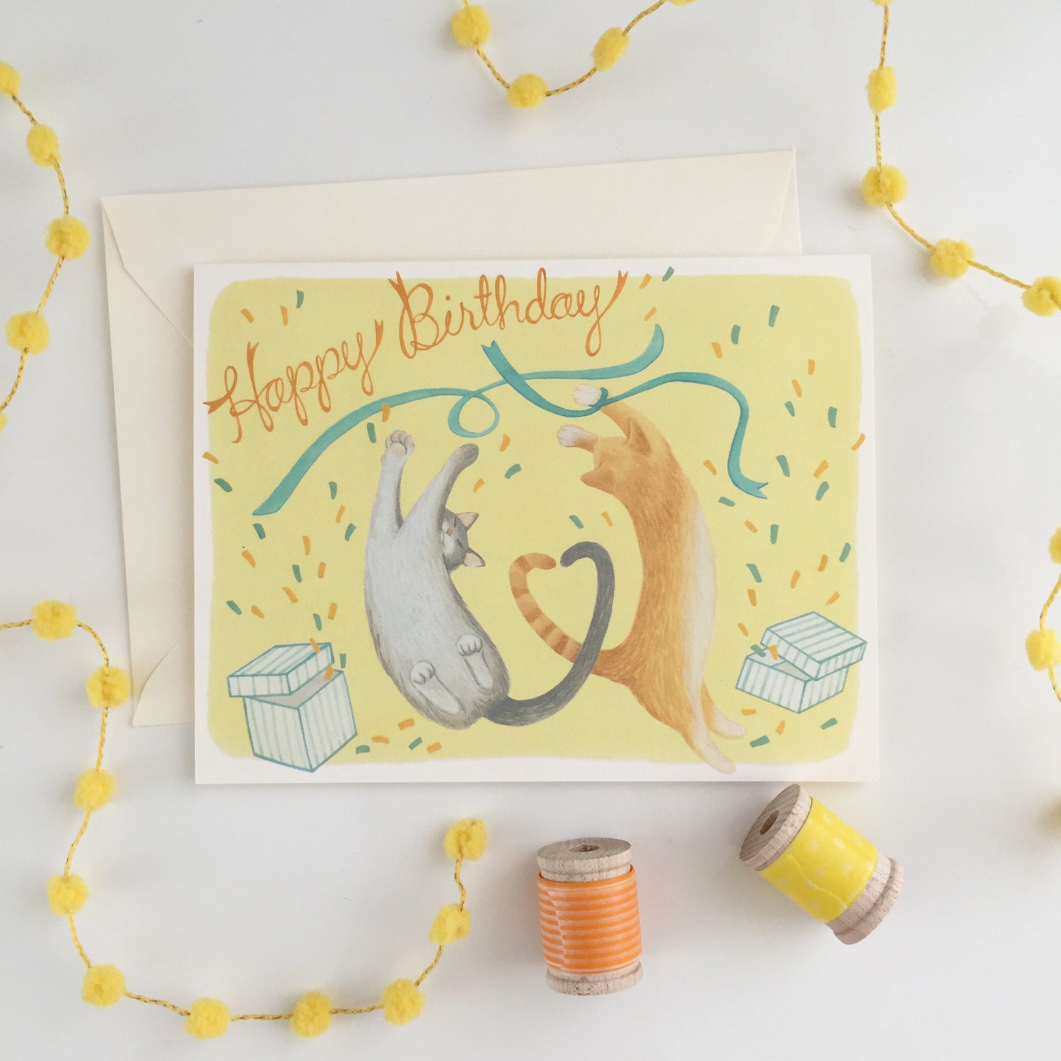 Happy Cats Birthday Card happy Birthday ID: - Etsy