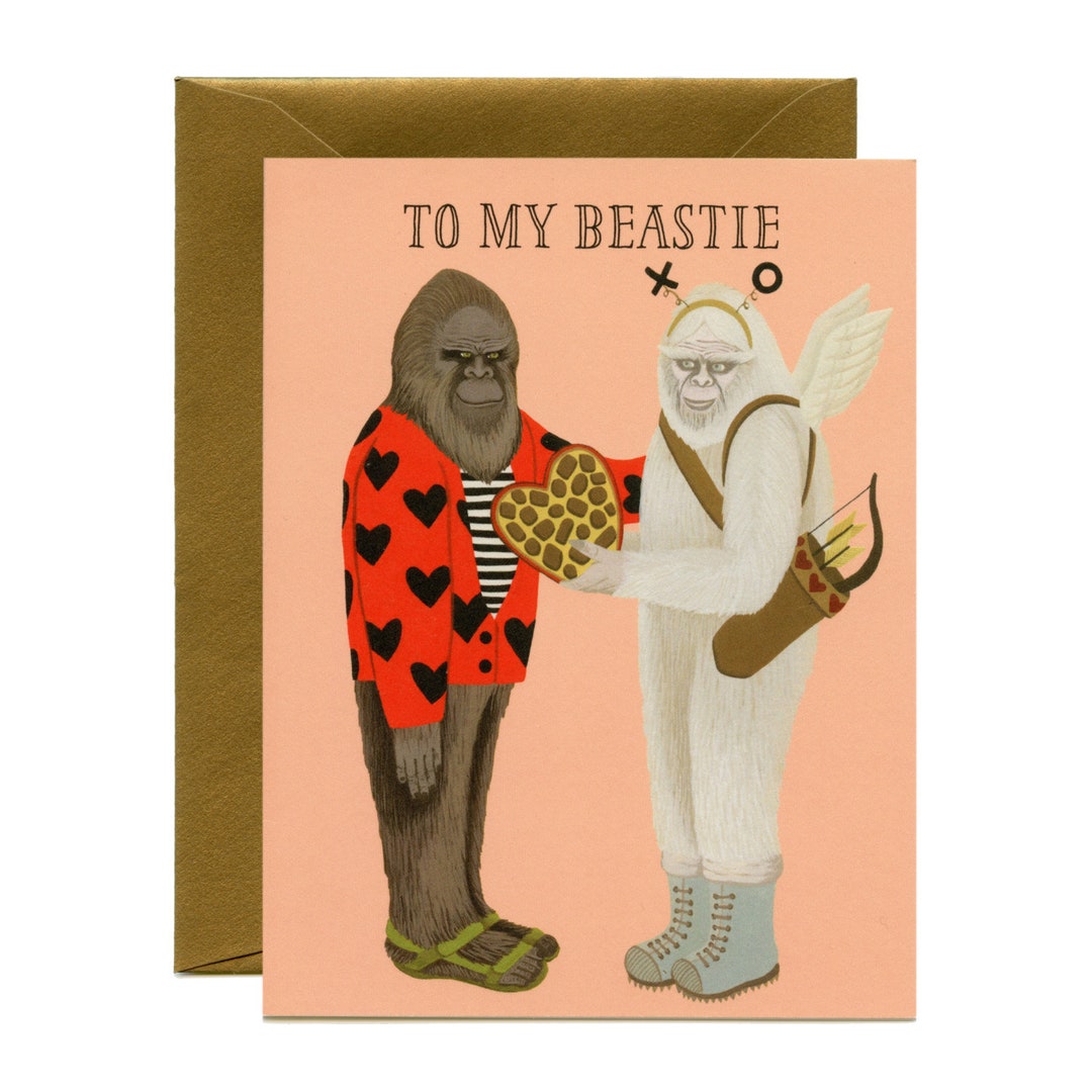 Beastie Valentine's Day Card - "to My Beastie" - ID: VAL077 - Etsy