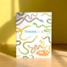 Colorful Snakes Thank You Card - "thanksss!" - ID: TY331 - Etsy
