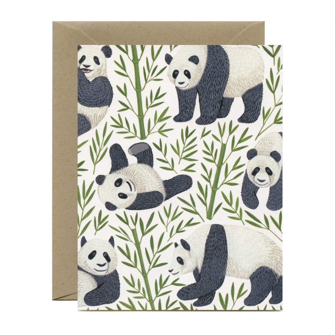 Panda Bears Everyday Just Because Blank Stationery Card - ID: EV177 - Etsy