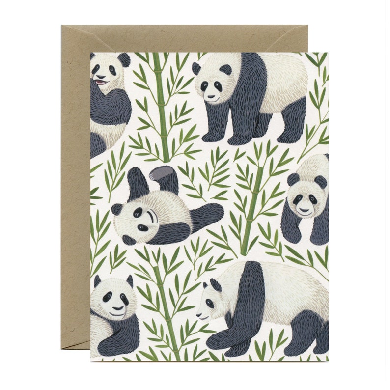 Panda Bears Everyday Just Because Blank Stationery Card ID: - Etsy