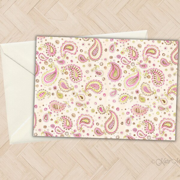 Paisley Note Cards - Etsy