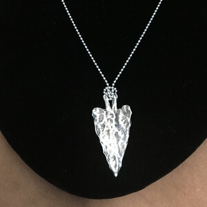 Arrowhead Necklace- Solid 925 Sterling Silver Arrowhead Pendant ...