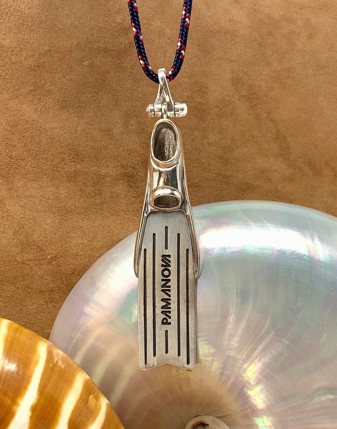 Free Diving Fin Pendant-scuba Diving Fin Necklace- Pamanova Diving ...