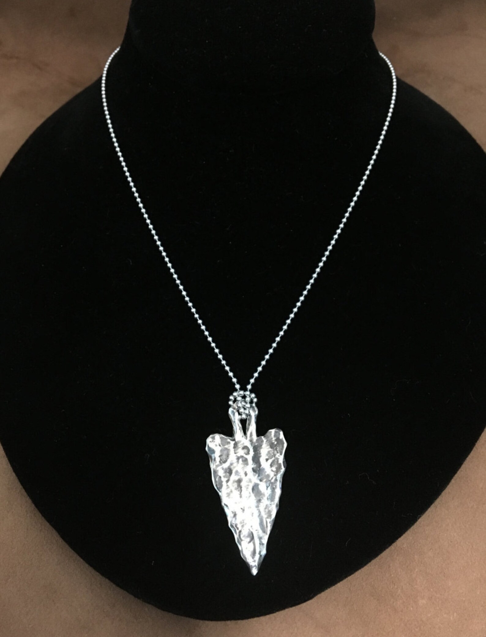 Arrowhead Necklace- Solid 925 Sterling Silver Arrowhead Pendant ...