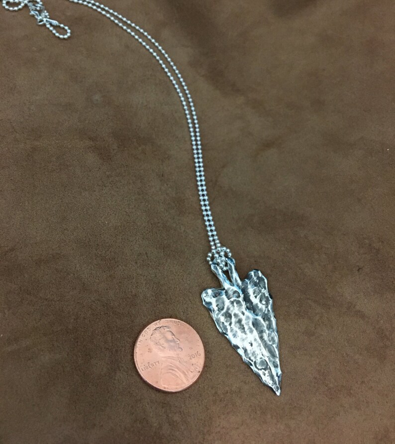 Arrowhead Necklace- Solid 925 Sterling Silver Arrowhead Pendant ...