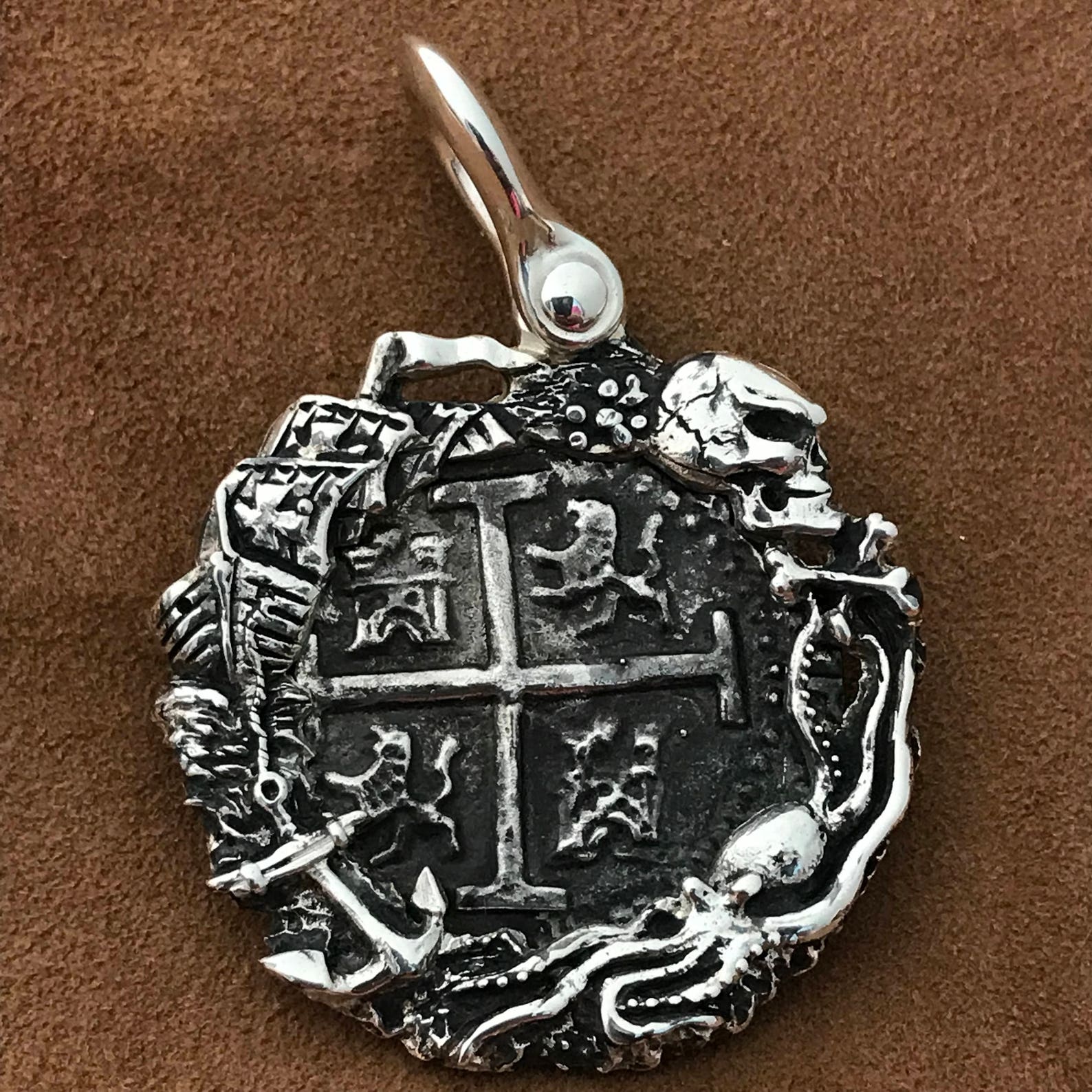 Nautical Bezel With Atocha Coin Pendant- Atocha Spanish Shipwreck ...